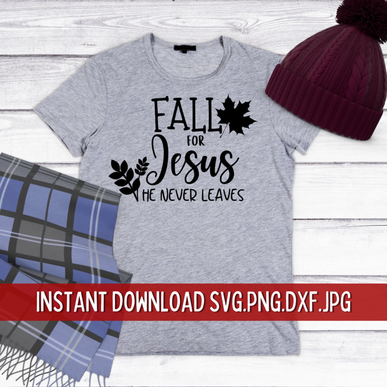 Fall for Jesus SVG / Christian Inspirational SVG / Christian Quote SVG ...