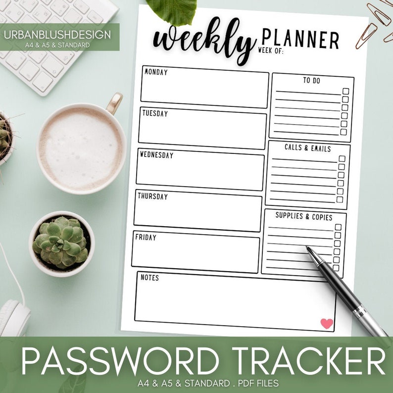 Weekly Planner for Teachers / Productivity Planner / Weekly - Etsy