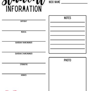 Student Information Organizer / Teacher Organization / Teacher Files ...