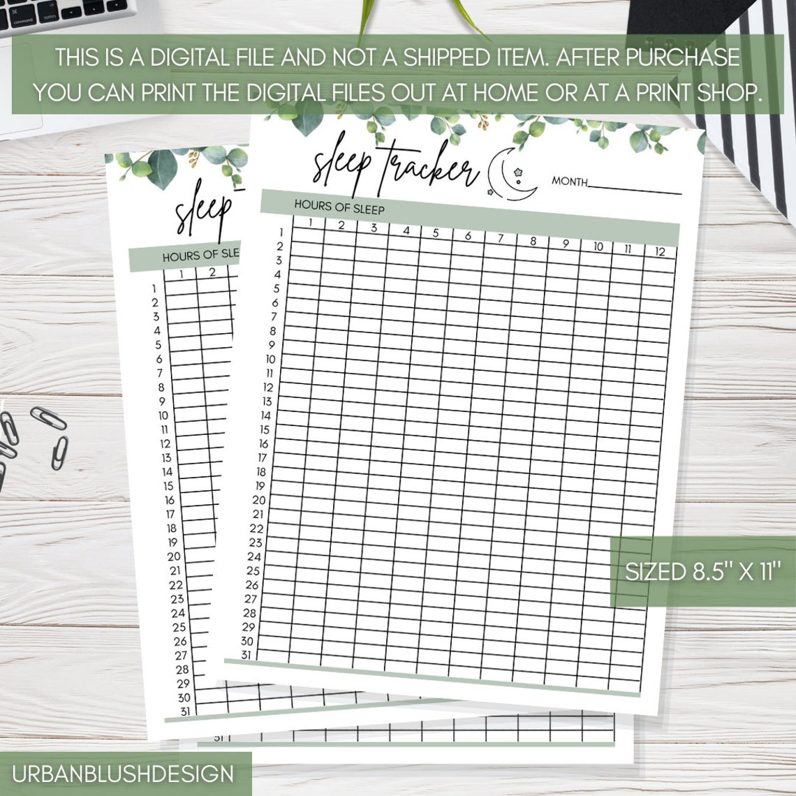 Sleep Tracker / Printable Sleep Chart / Sleeping Chart - Etsy