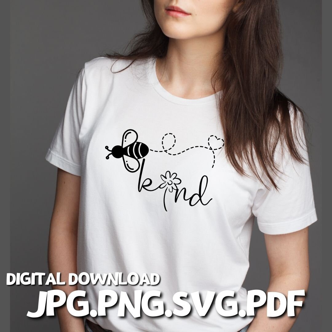 Bee Kind SVG, Be Kind Clip Art, Kindness SVG, Bee Clip Art, Be Kind SVG ...