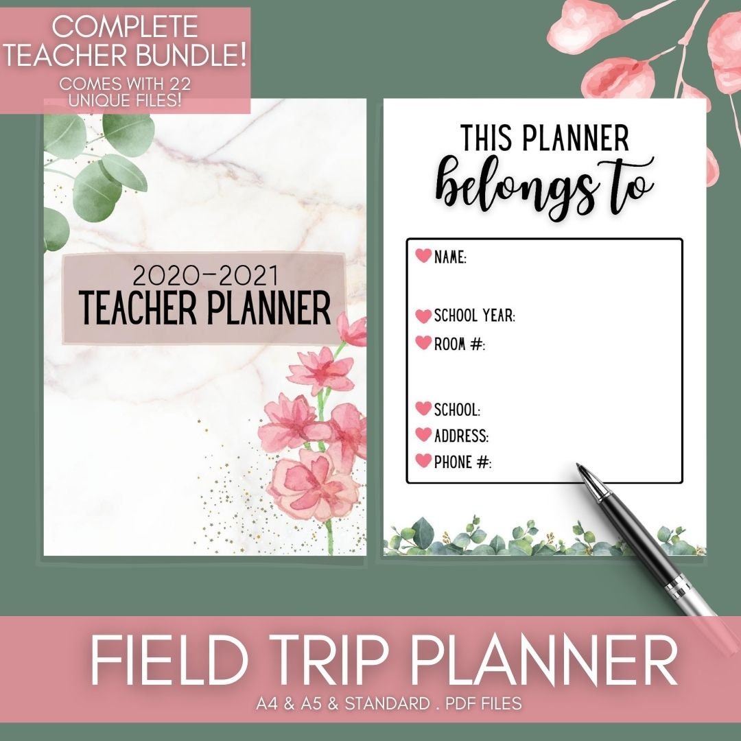 Teacher Planner Bundle / Schedule Planner / 2020 Teacher Calendar ...