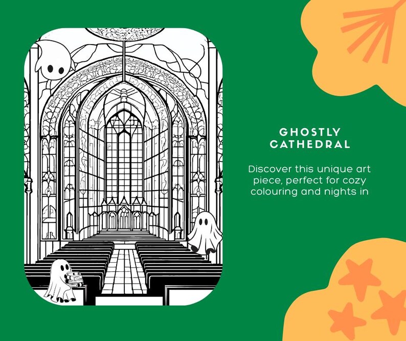 Ghostly Tales: Printable Cute and Spooky Colouring Pages for Kids and ...