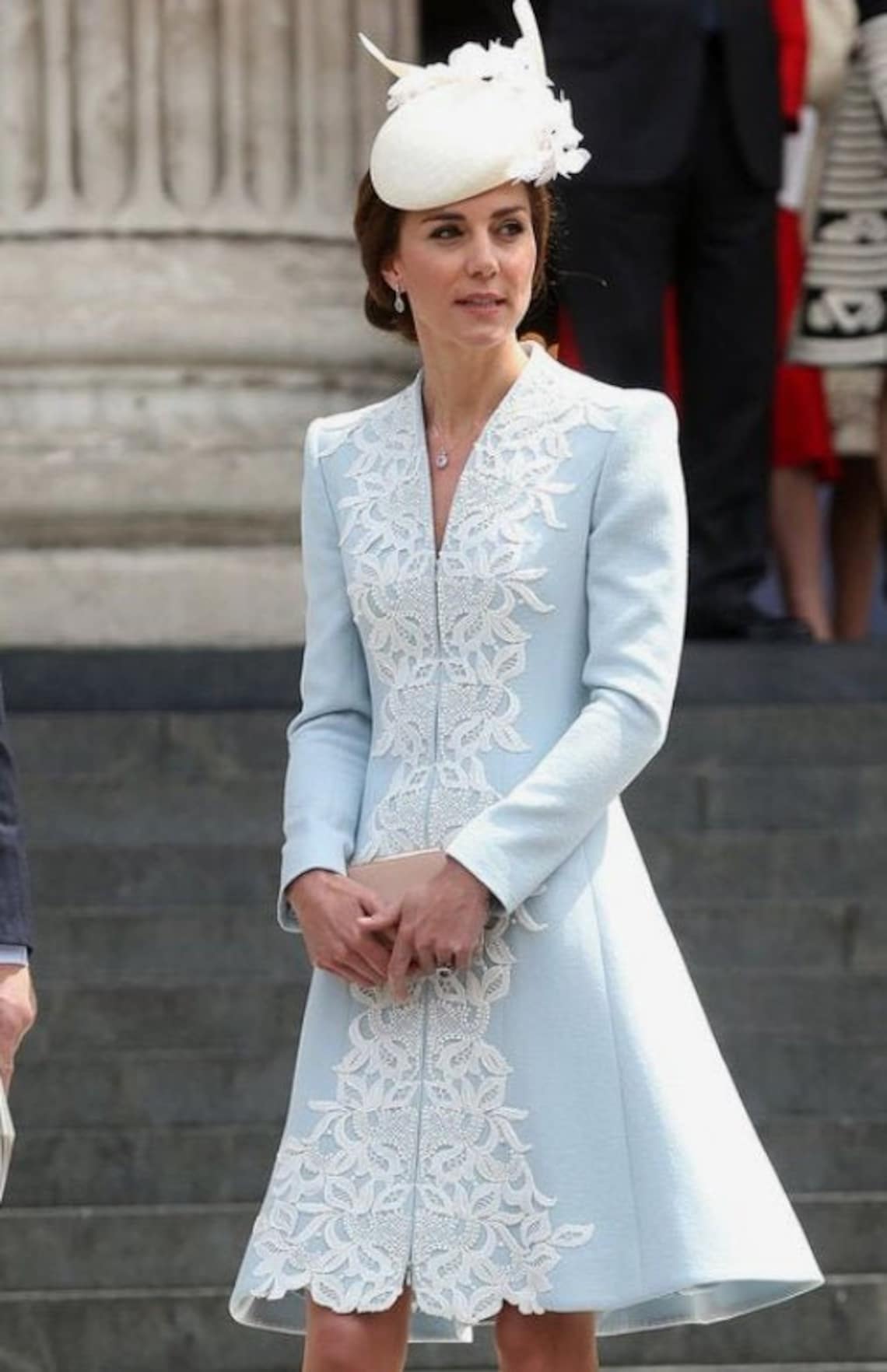 Kate Middleton Coat Dress Dress Duchess Of Cambridge Lace Pale Etsy