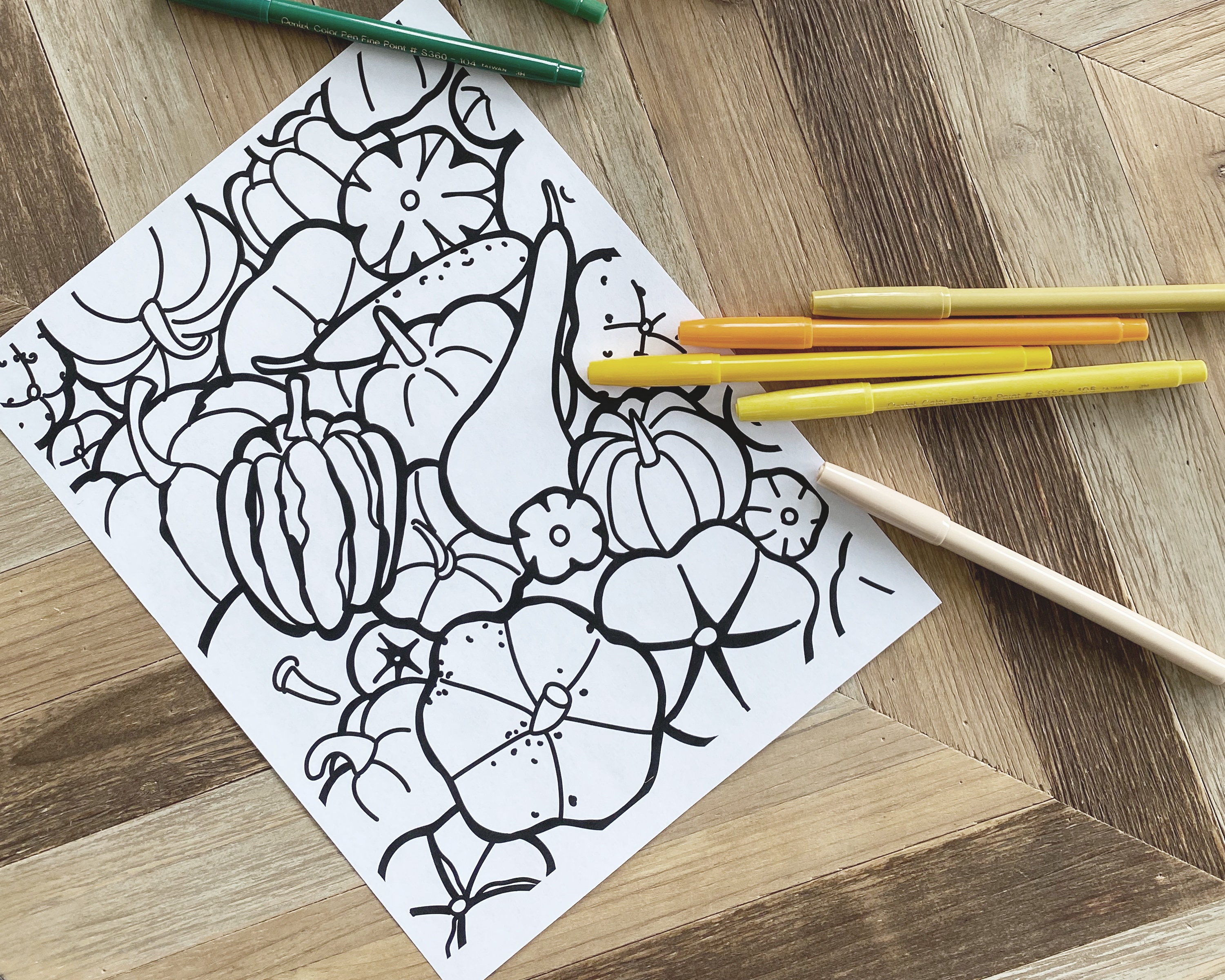 Pumpkin Coloring Pages, Fall Coloring Pages, Coloring Pages for Ipad ...