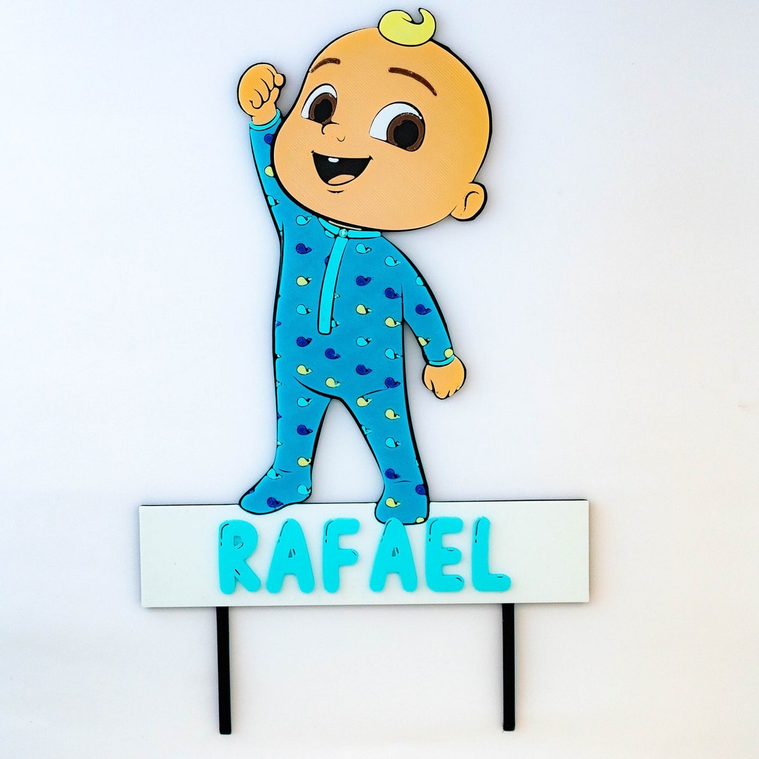 Cocomelon Themed Inspired Cake Topper Personalised Custom - Etsy UK