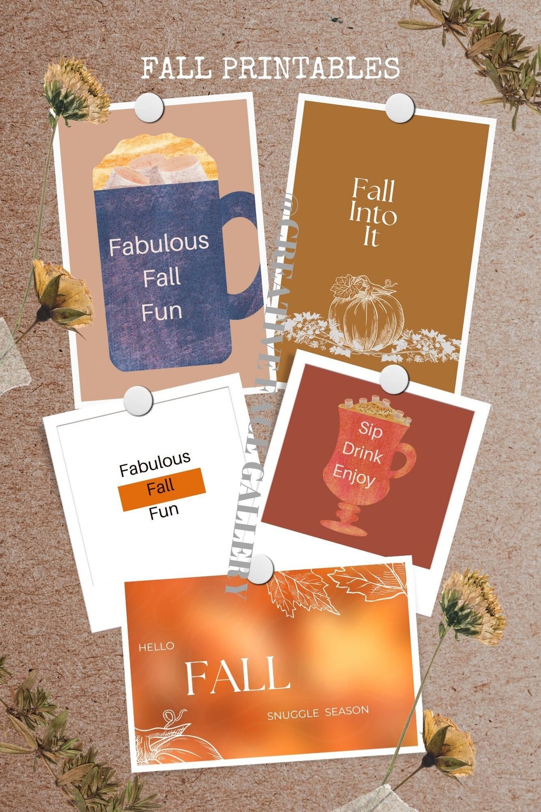 Fall Seasonal Printables Art Work JPEG - Etsy