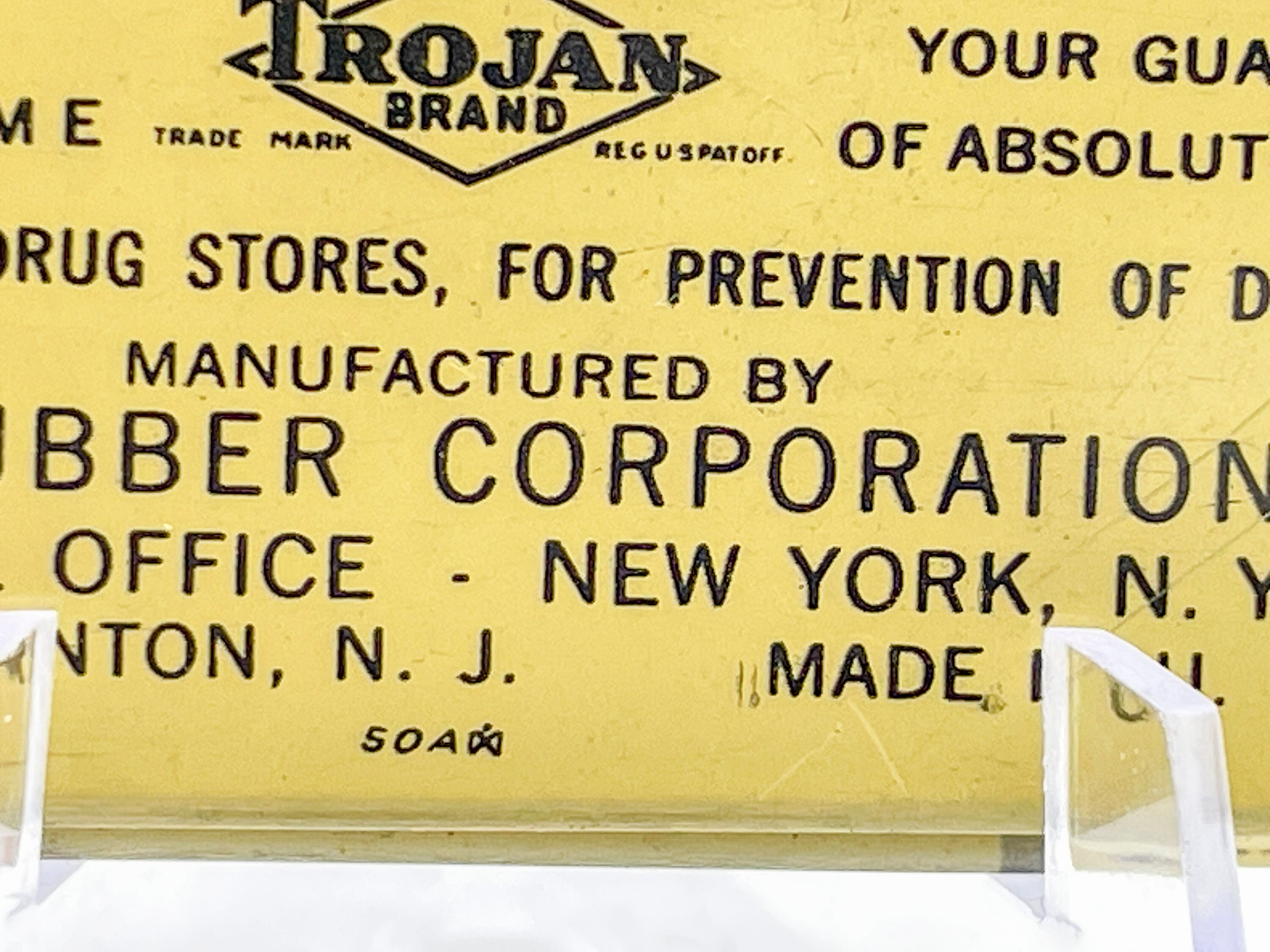 Antique 1930s Trojan Le Transparent Tin Prophylactic Condom ...