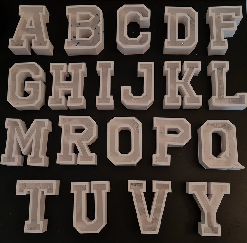 SVG 3D Shaker Letters A to Z - Etsy