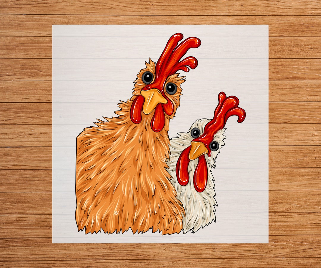 Crazy Chicken DTF Transfer, Add a Dose of Farmyard Fun to Your ...