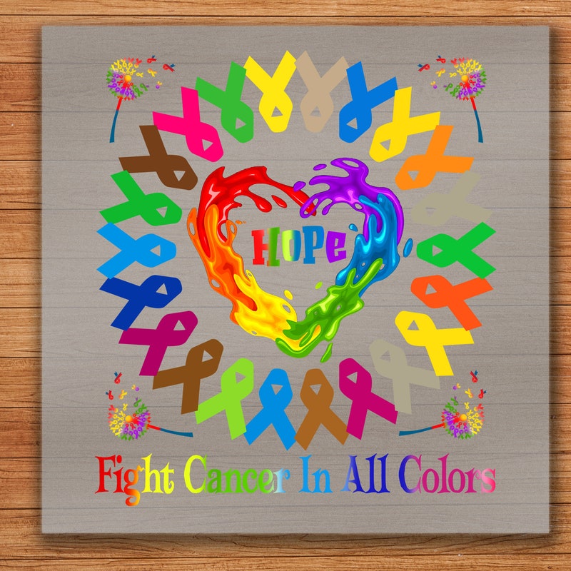 Cancer in All Colors Svg - Etsy
