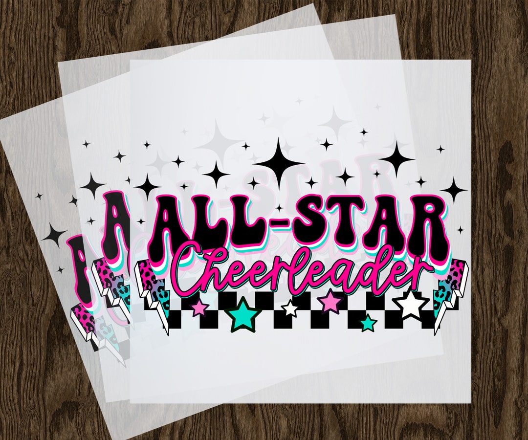 Retro Cheer DTF Transfer, All-star Cheerleader, Vintage Style, Easy ...