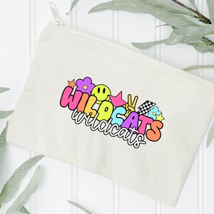 Retro Pop Colorful Preppy Sticker Mascot WILDCATS DTF Transfer, Ready ...