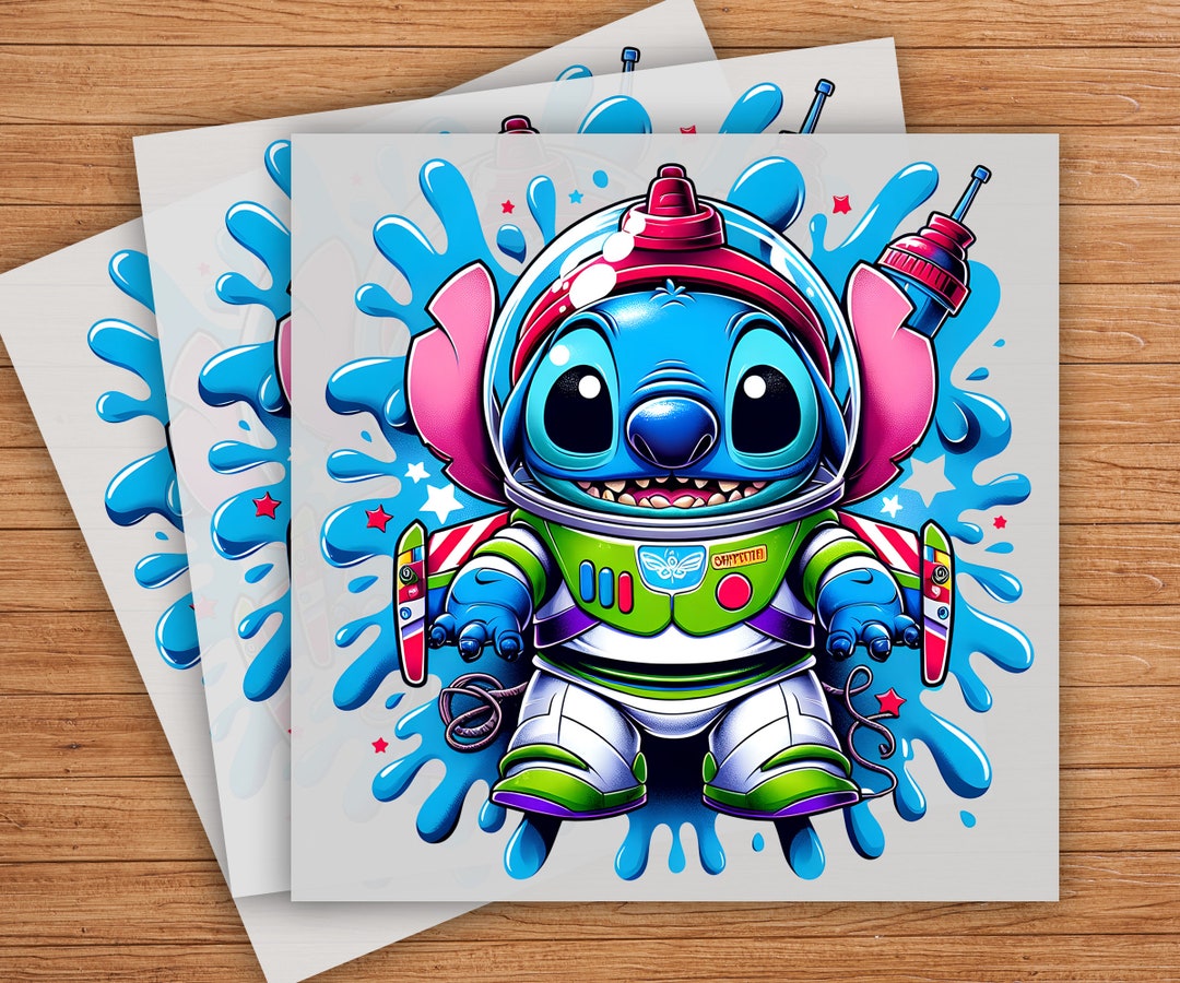 Stitch Astronaut DTF Transfer, Space Adventure Design, Ready-to-press ...