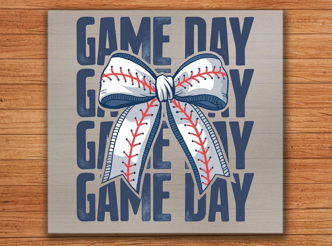 Game Day Baseball Bow DTF Transfer: DIY Iron On - Etsy