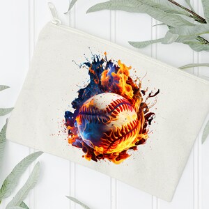 Baseball on Fire DTF Transfer: Dynamic Sports Design - Etsy