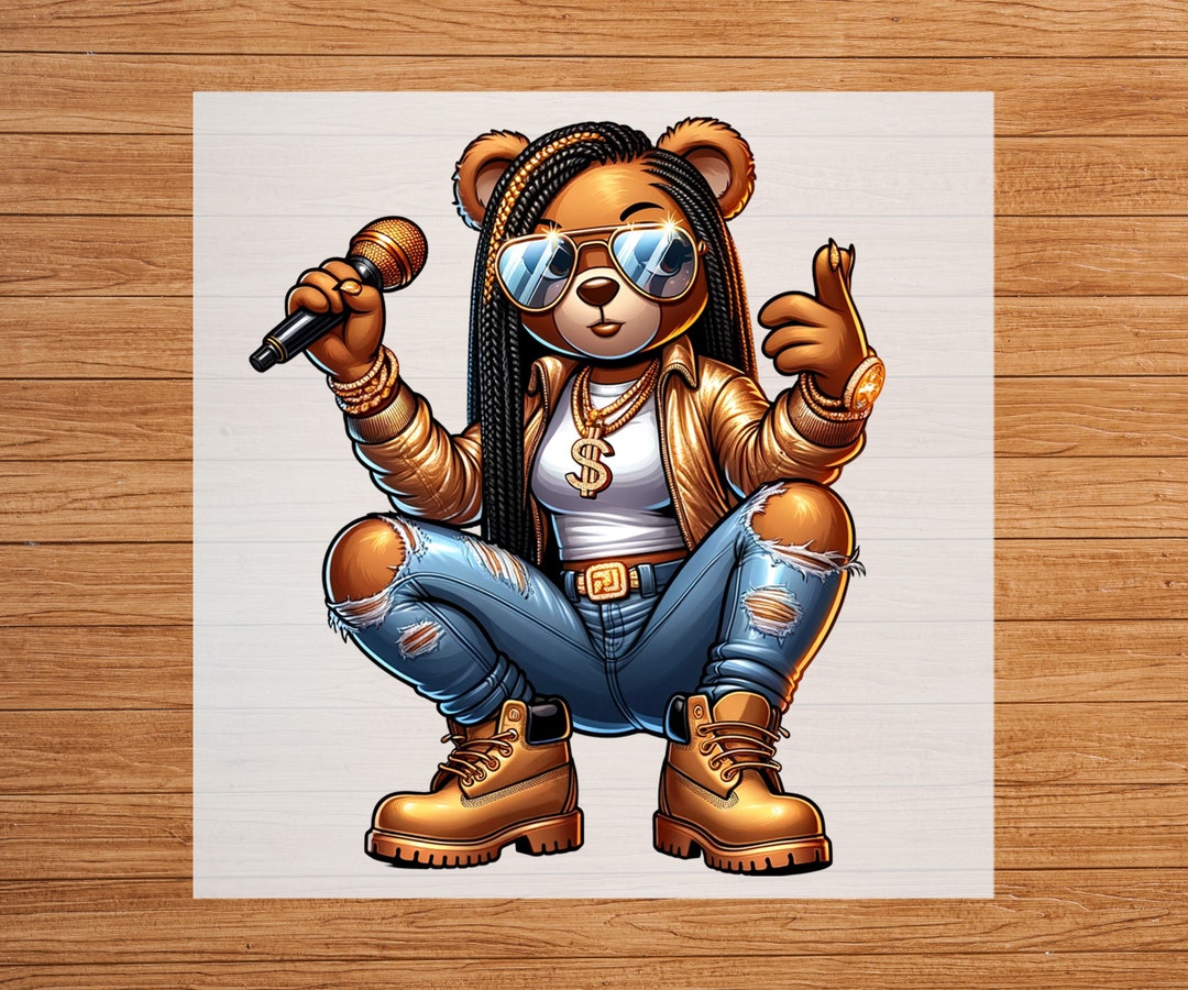 Hip Hop Female Rapper Teddy Bear, Graffiti Cartoon, Cruise Squad 2024 ...