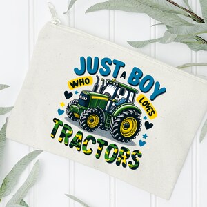 Just a Boy Who Loves Tractors DTF Transfer, Adorable Design for Kids ...