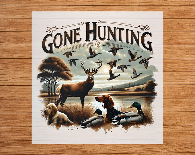 Deer in the Wilderness Hunting DTF Transfer, Nature-inspired Design for ...