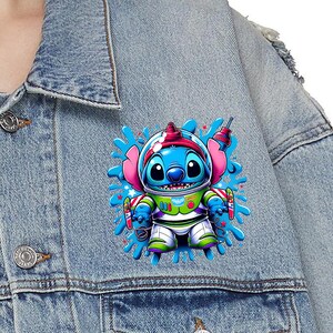 Stitch Astronaut DTF Transfer, Space Adventure Design, Ready-to-press ...