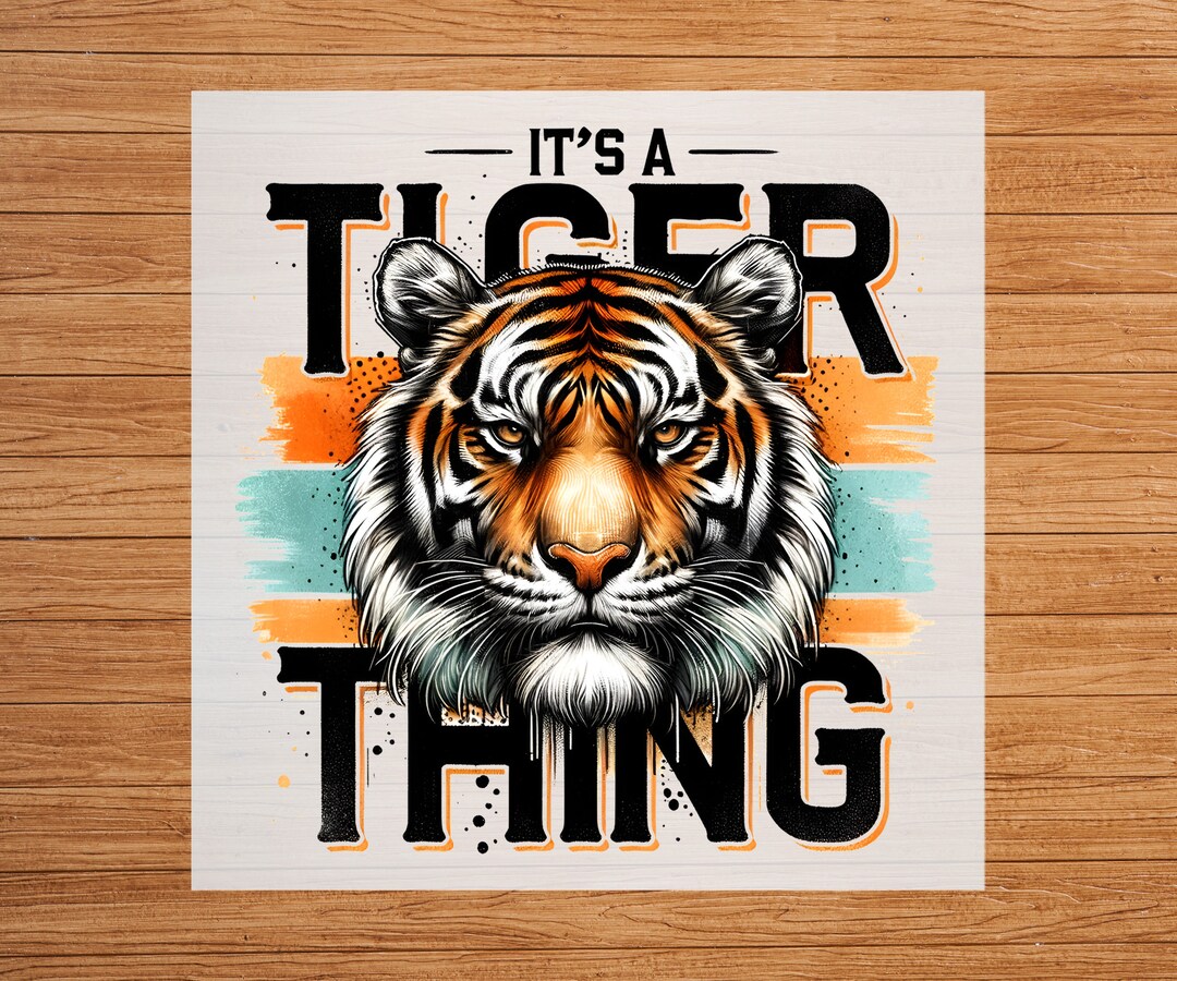 Tigers Mascot Logo DTF Transfer Set: School Spirit Iron-on Designs - Etsy