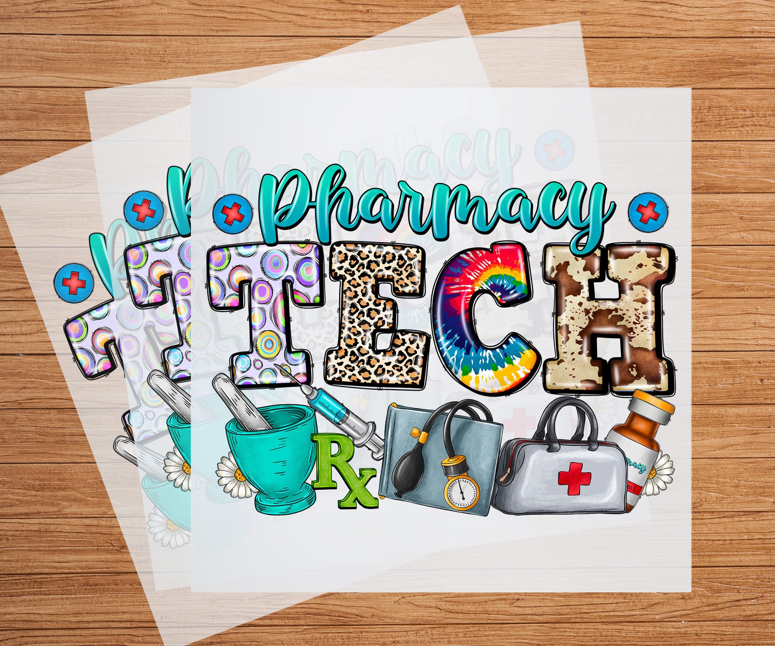 Pharmacy Tech DTF Transfer: DIY Medical Apparel Decal - Etsy