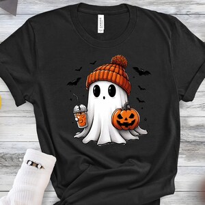 Cute Ghost DTF Transfer, Halloween Design, Ready to Press, Iron on ...