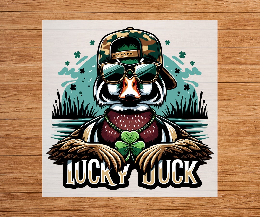 Wood Duck DTF Transfer, Quirky Duck St. Patrick's Theme, Easy ...