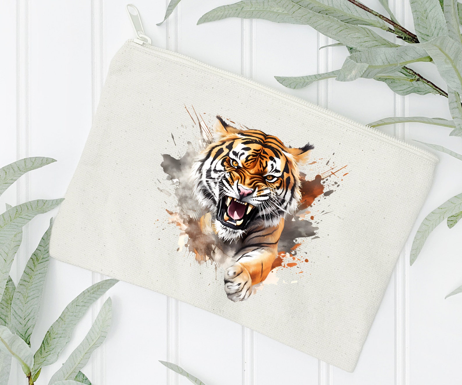Watercolor Tiger DTF Transfer: Aggressive Iron-on Apparel Art - Etsy