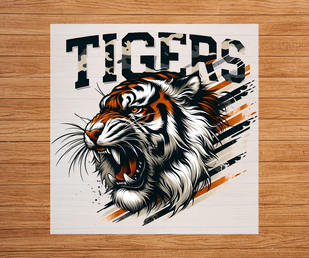 Tigers Football DTF Transfer: School Spirit T-shirt Design - Etsy