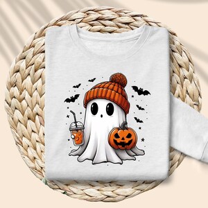 Cute Ghost DTF Transfer, Halloween Design, Ready to Press, Iron on ...
