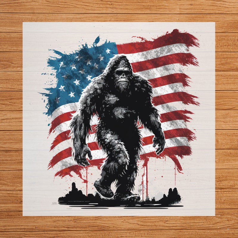 Bigfoot Patriotic Dtf - Etsy