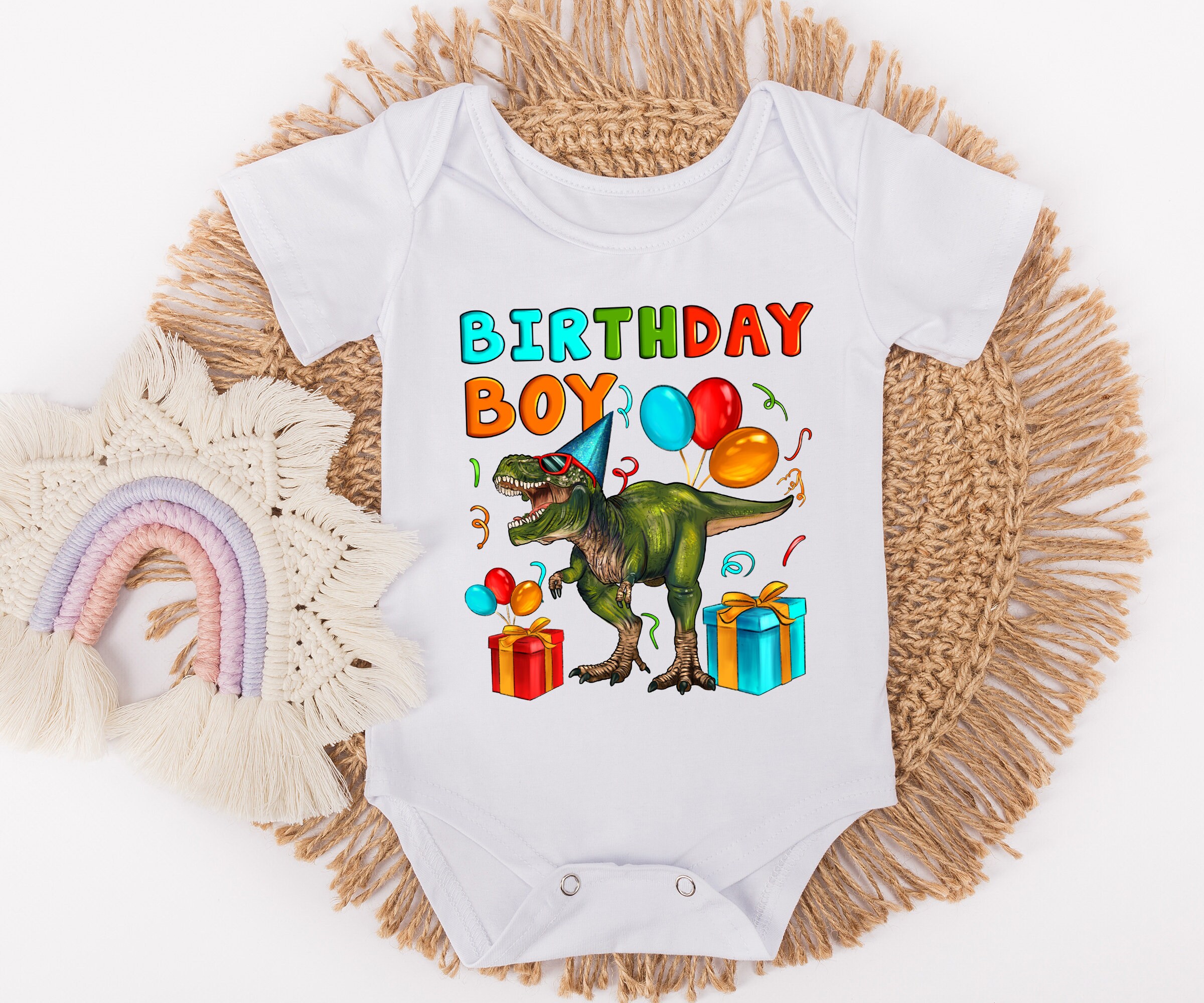 Birthday Boy T-rex DTF Transfer: Western Dinosaur Design - Etsy