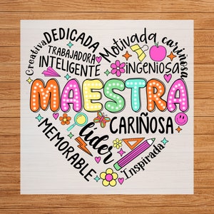 Retro Maestra DTF Transfer: Teacher Life Apparel Design - Etsy