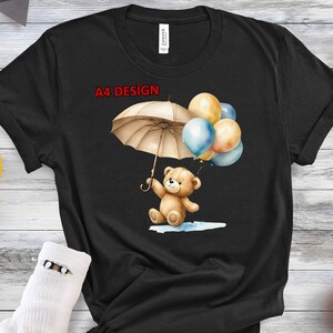 Sleeping Baby Teddy Bears DTF Transfer, 6 Different Adorable Designs ...