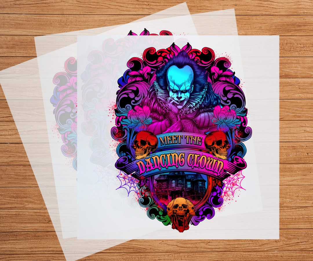 Pennywise Horror Characters DTF Transfer, Ready to Press, Halloween ...