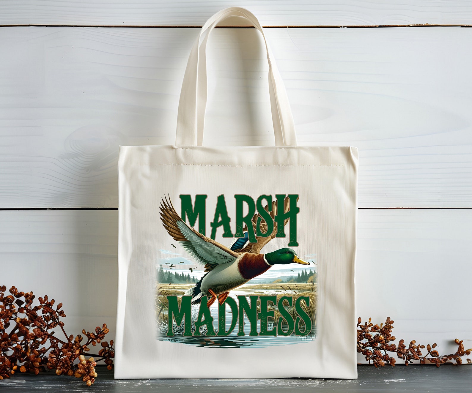 Marsh Madness Duck Hunting DTF Transfer: Wetland Scene Graphic - Etsy
