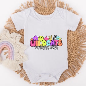 Retro Pop Colorful Preppy Sticker Mascot WILDCATS DTF Transfer, Ready ...