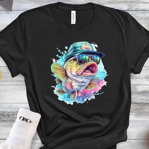 Bass Fishing DTF Transfer, Freshwater Angler Design, Easy to Apply ...