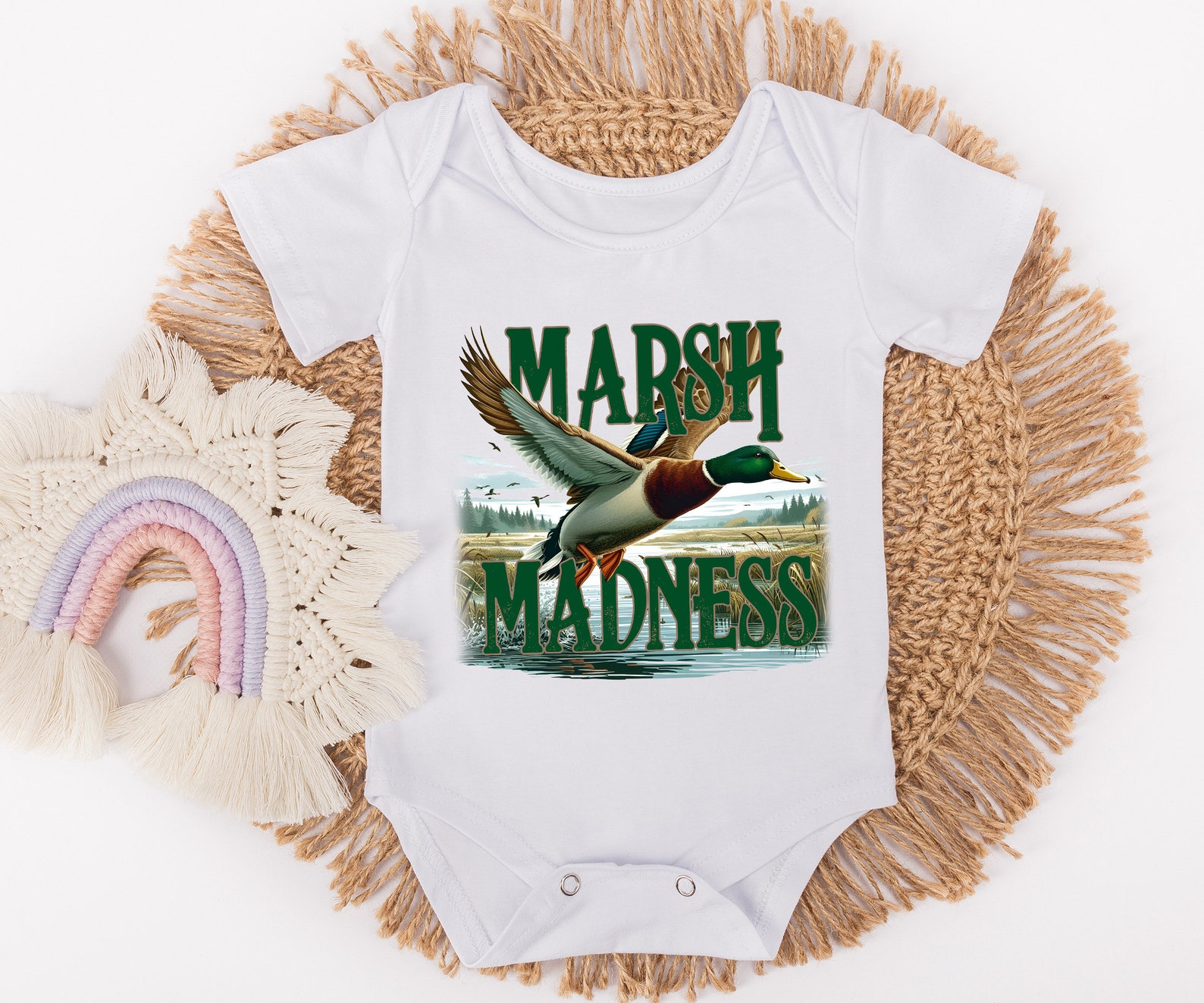 Marsh Madness Duck Hunting DTF Transfer, Dynamic Wetland Scene for ...