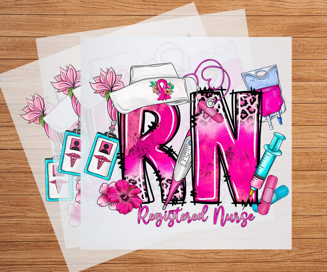 RN Registered Nurse DTF Transfer, DIY Iron on Decal, Easy Application ...