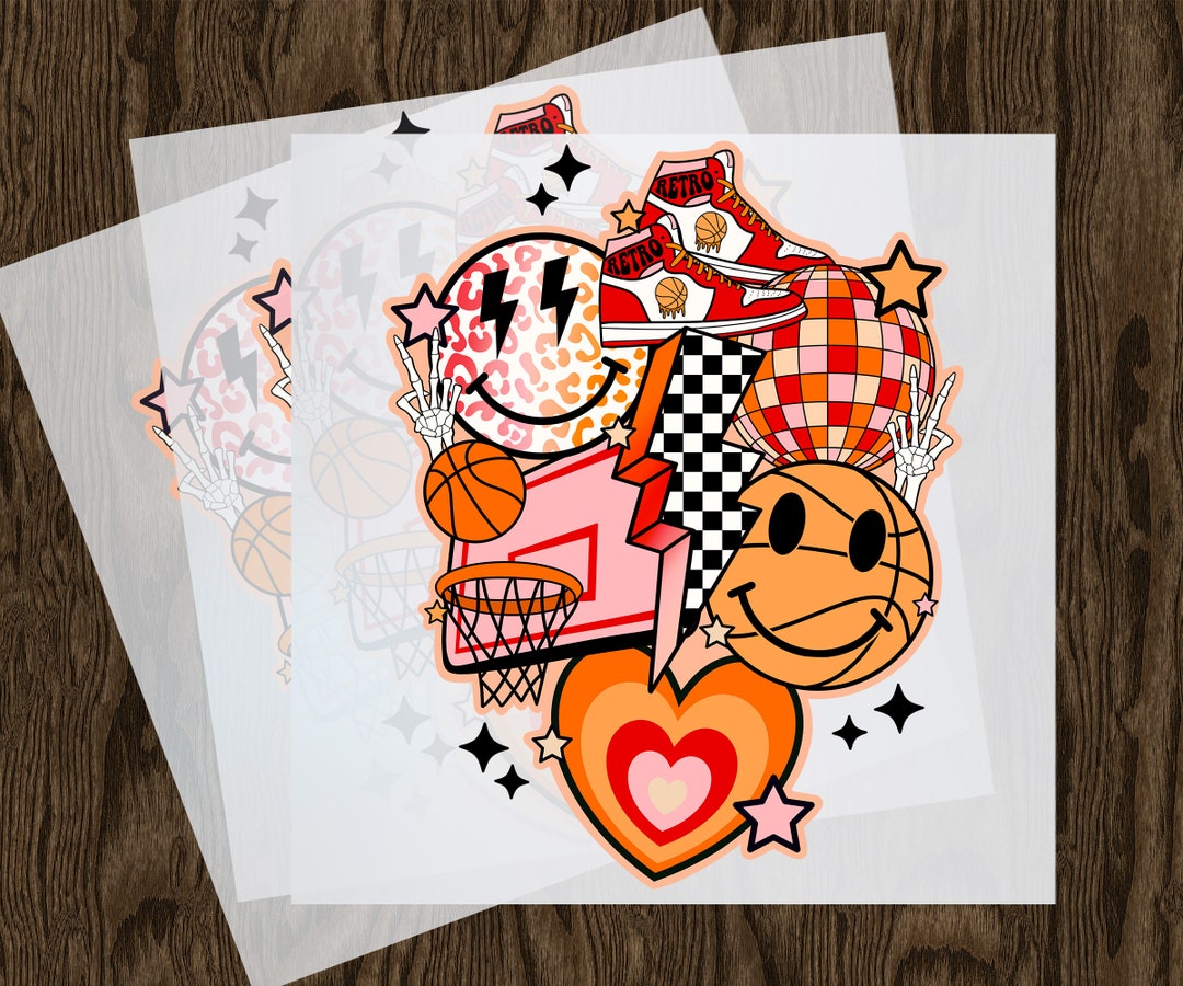 Retro Basketball DTF Transfer, Vintage Hoop Design - Etsy