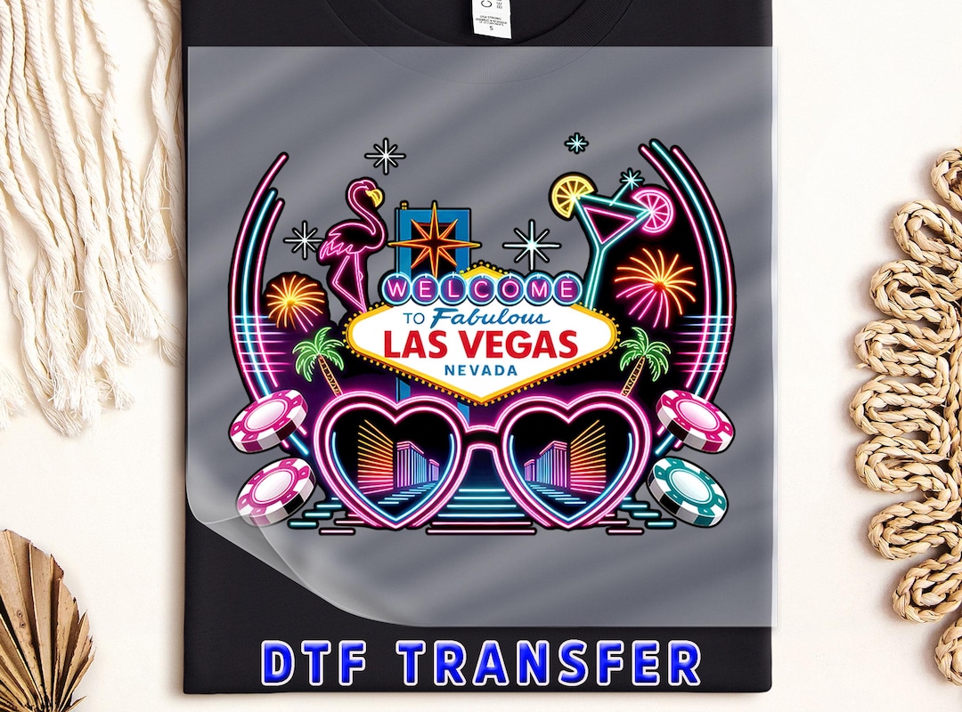 Las Vegas Neon DTF Transfer – Iconic Vegas Sign Artwork - Etsy