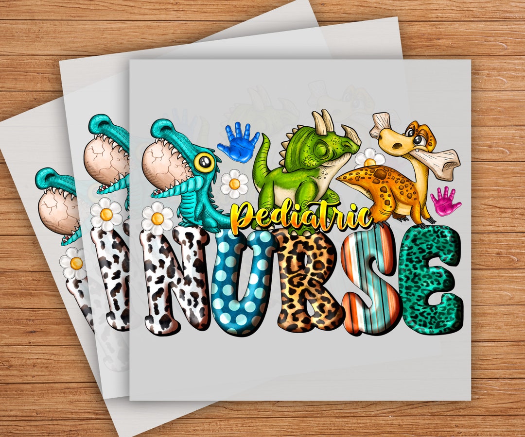 Pediatric Nurse Colorful DTF Transfer, Vibrant Children's Healthcare ...