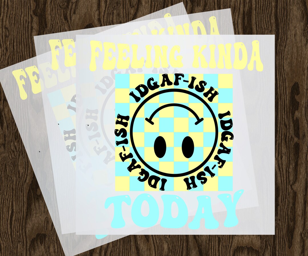 Idgaf-ish Smiley Face DTF Transfer, DIY Iron-on Design - Etsy