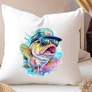 Bass Fishing DTF Transfer, Freshwater Angler Design, Easy to Apply ...