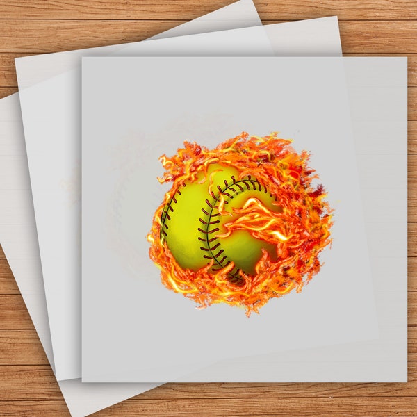 Flaming Softball - Etsy