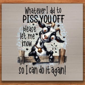 Sarcastic Goat DTF Transfer: Funny Attitude DIY Shirt Art - Etsy