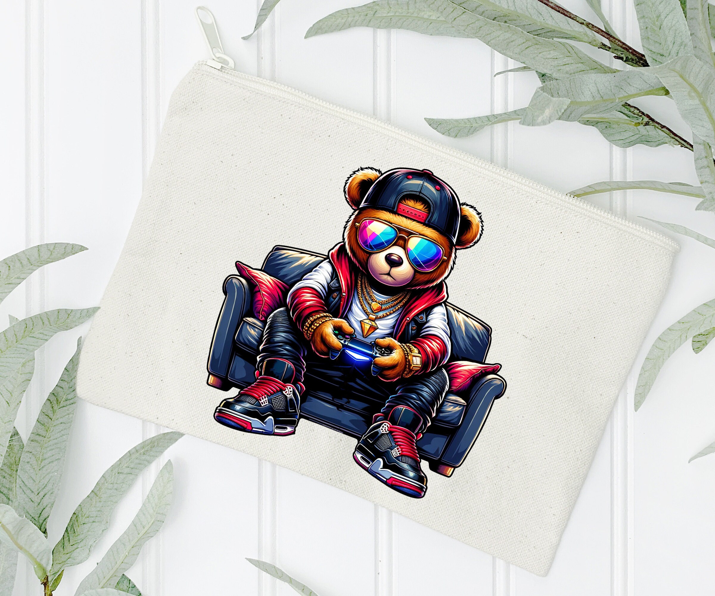 Graffiti Gamer Teddy Bear DTF Transfer: Urban Hip Hop Iron-on Decal - Etsy