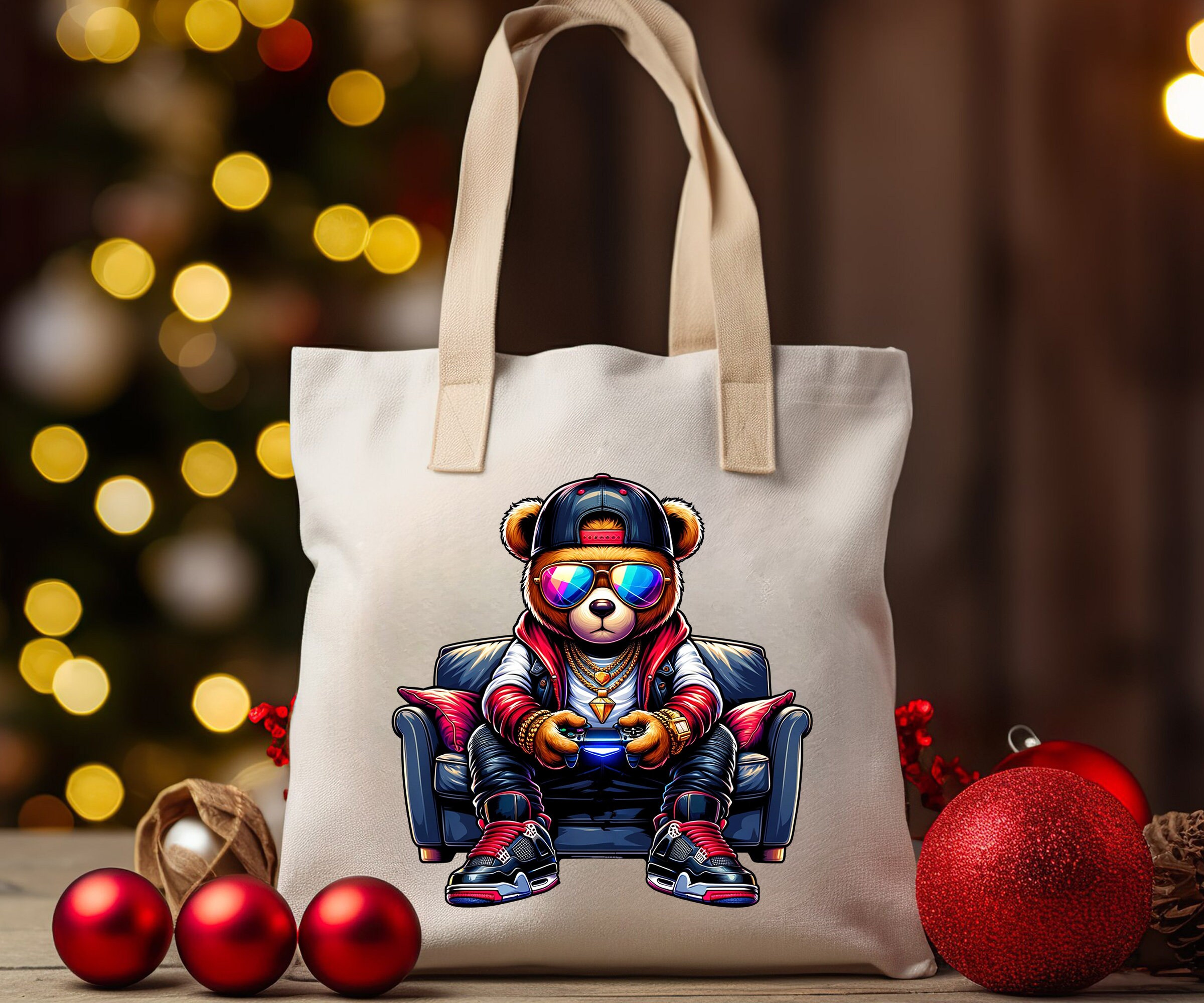Graffiti Gamer Teddy Bear DTF Transfer: Urban Hip Hop Iron-on Decal - Etsy